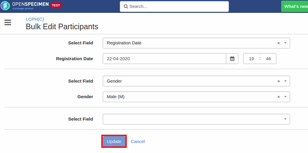 New in v7.0: Bulk update/delete participants via UI - Product Features - OpenSpecimen Forums
