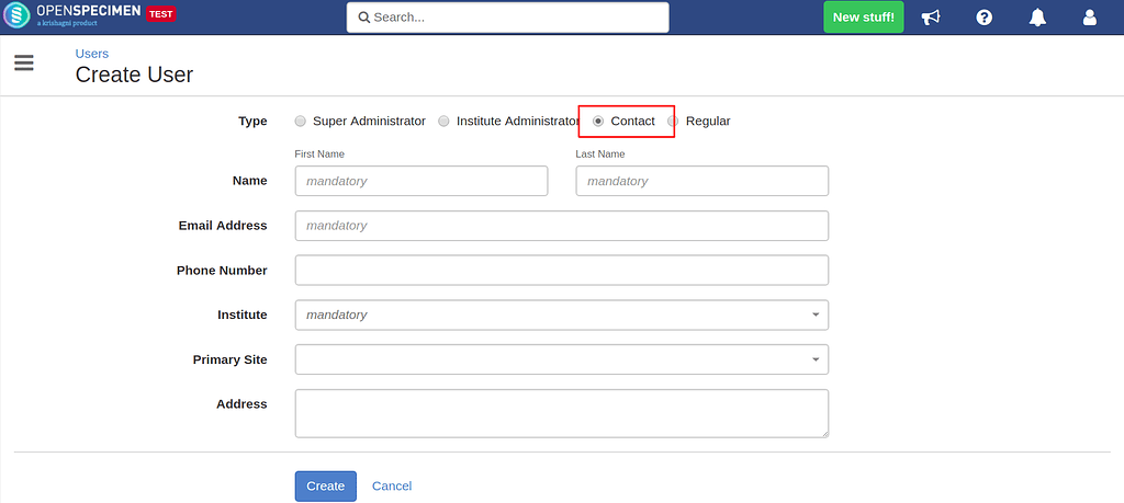 Upcoming features in v6.1 - ‘Contacts’ and ‘Archive’ users - Product Features - OpenSpecimen Forums