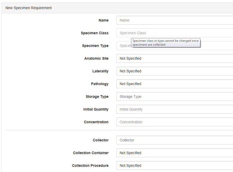 Add specimen requirements after having started - Technical Questions - OpenSpecimen Forums
